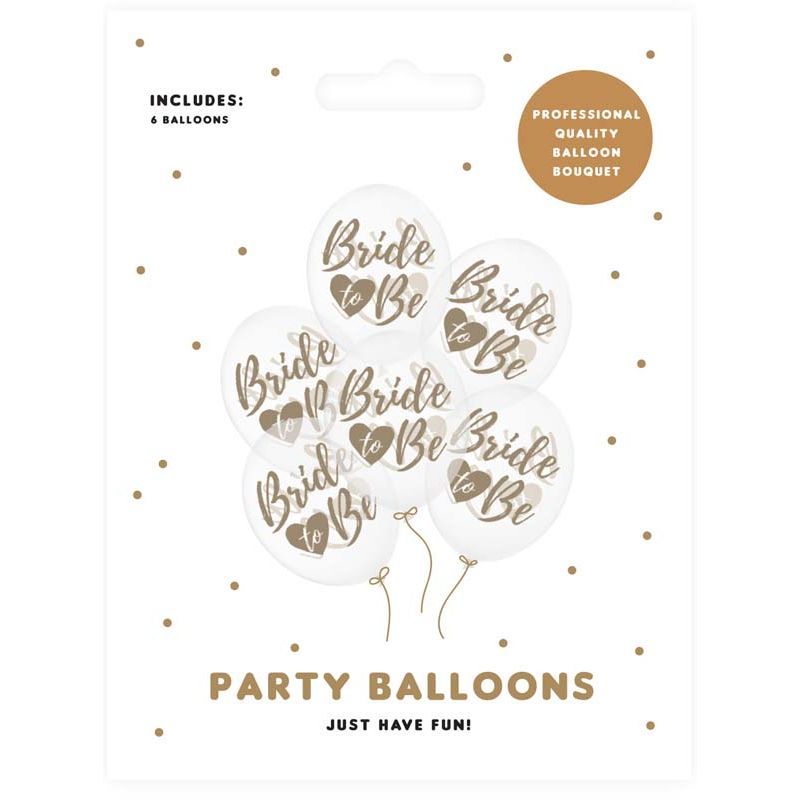 Crystal clear Bride to Be Balloons - sophisticated décor – Unique Party ...