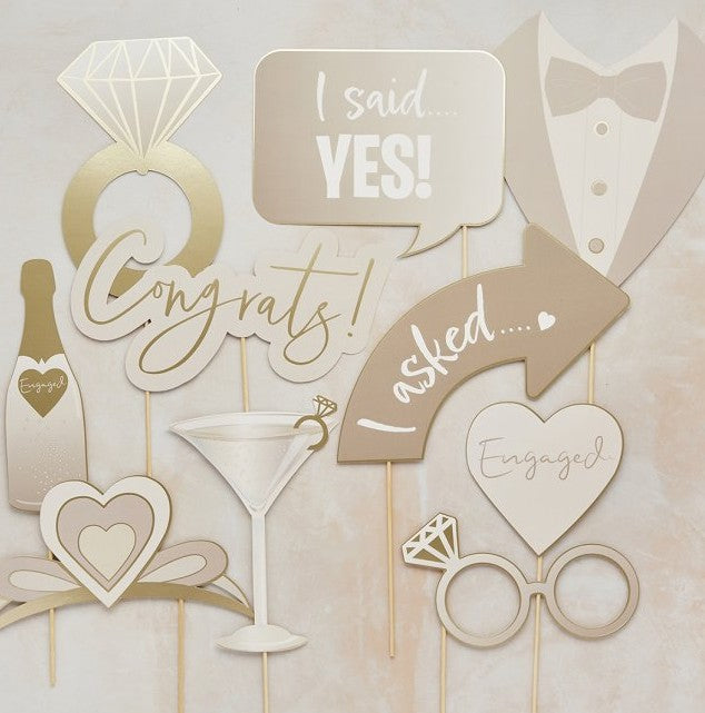 Engagement Photo Props - Gold theme – Unique Party Supplies NZ