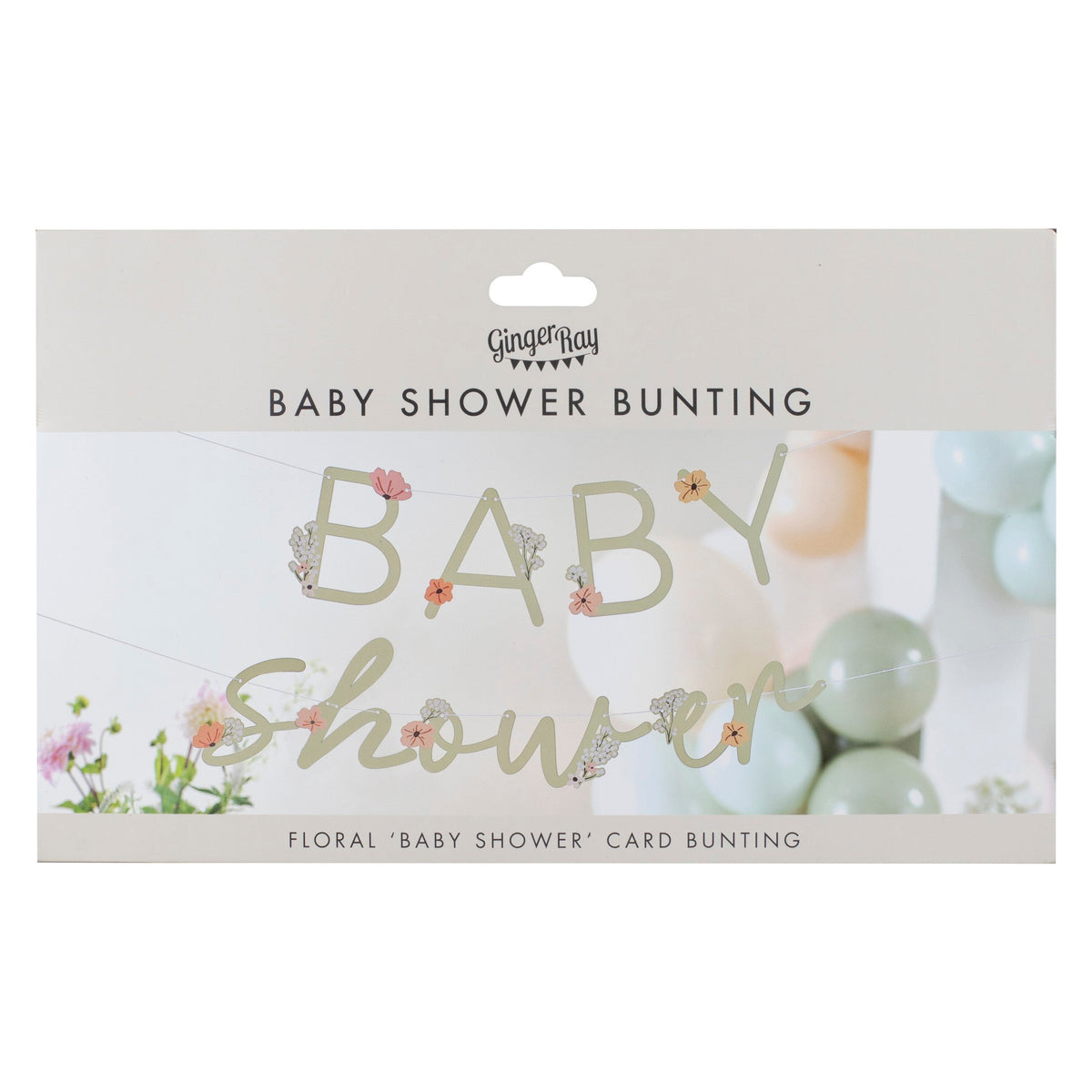 Gorgeous floral baby shower bunting – Unique Party Supplies NZ