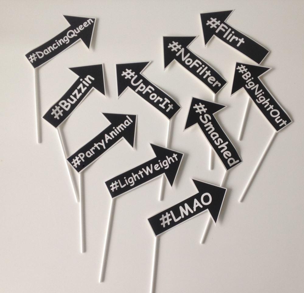 Hashtag Photo Props - Unique Party Supplies – Unique Party Supplies NZ