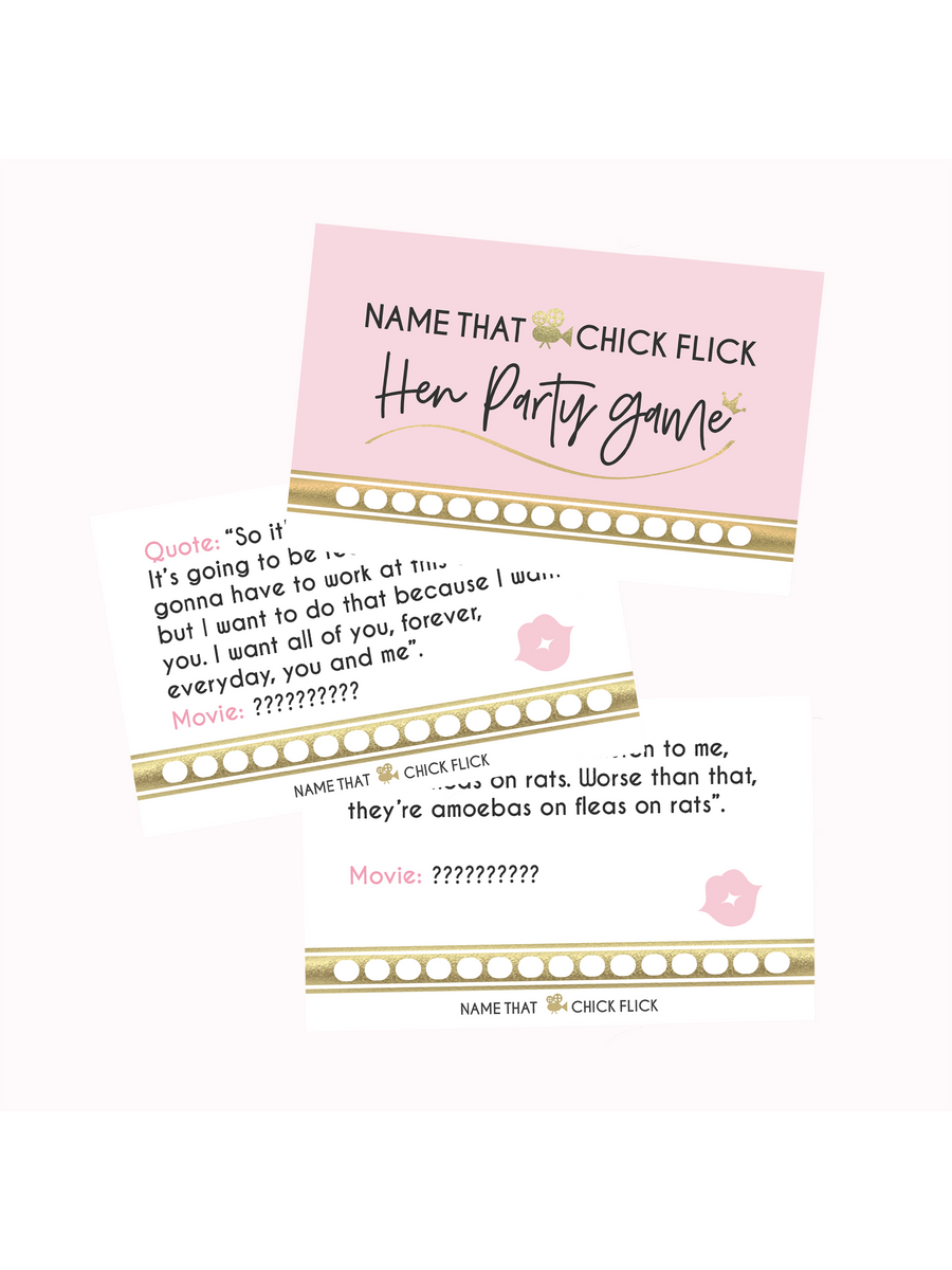 Name that Chick Flick Game – Unique Party Supplies NZ